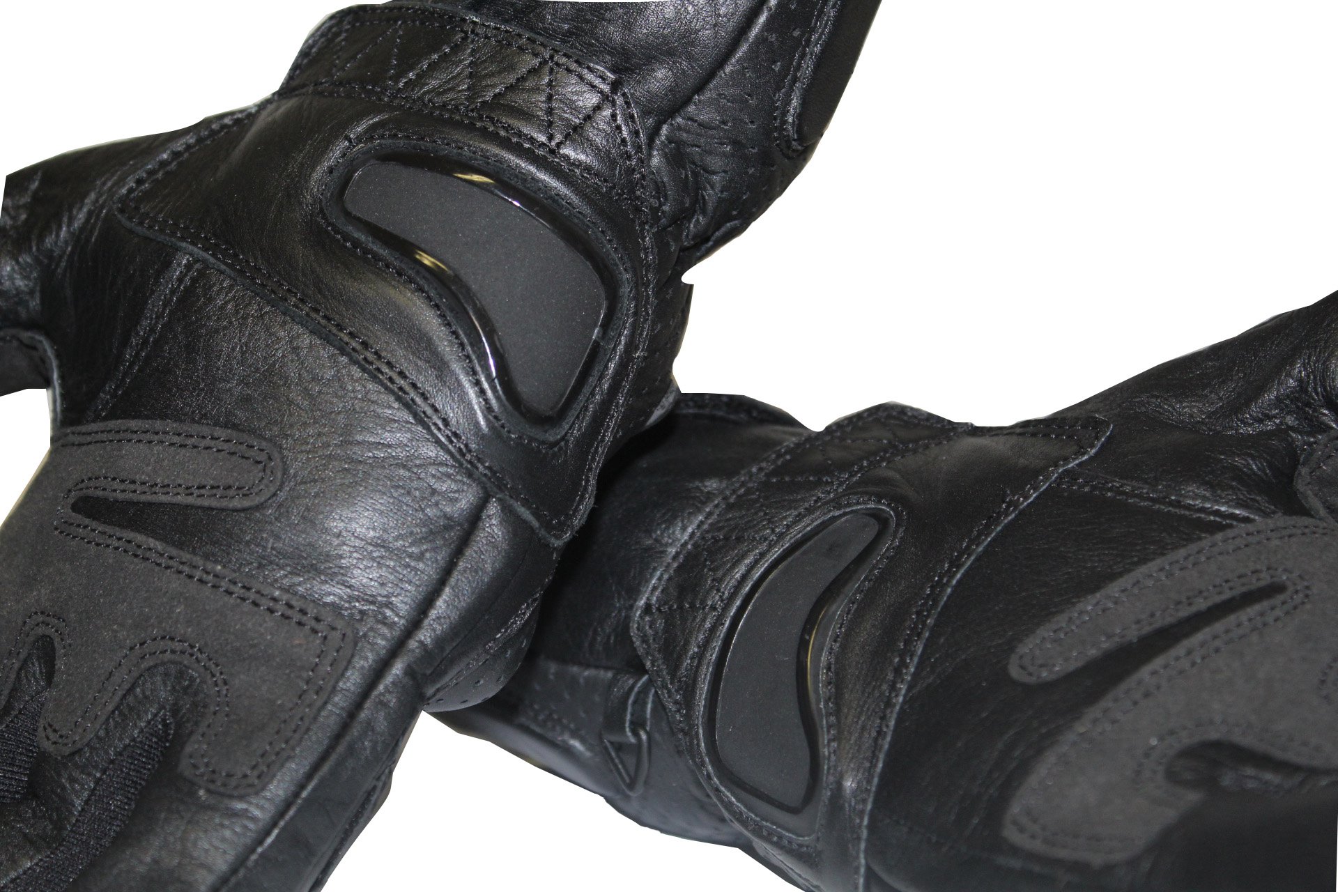 MG253 Motorcycle Black Scotchlite Gloves - MATAGEAR